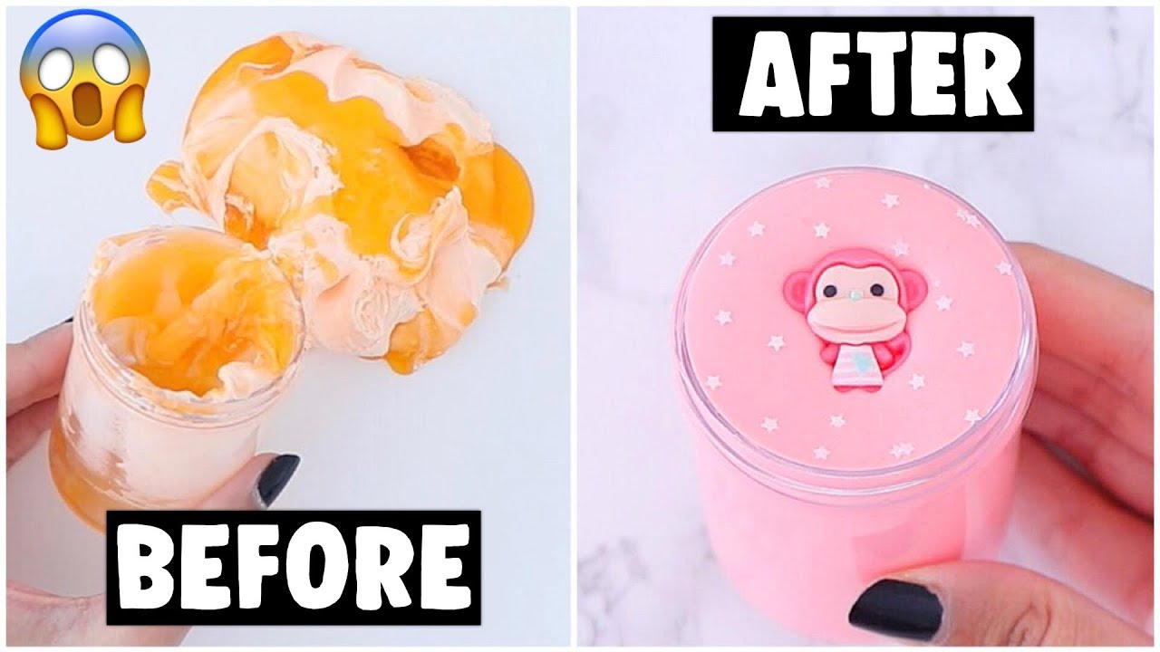 EXTREME $1 SLIME MAKEOVERS *fixing my 2 year old slimes* - YouTube