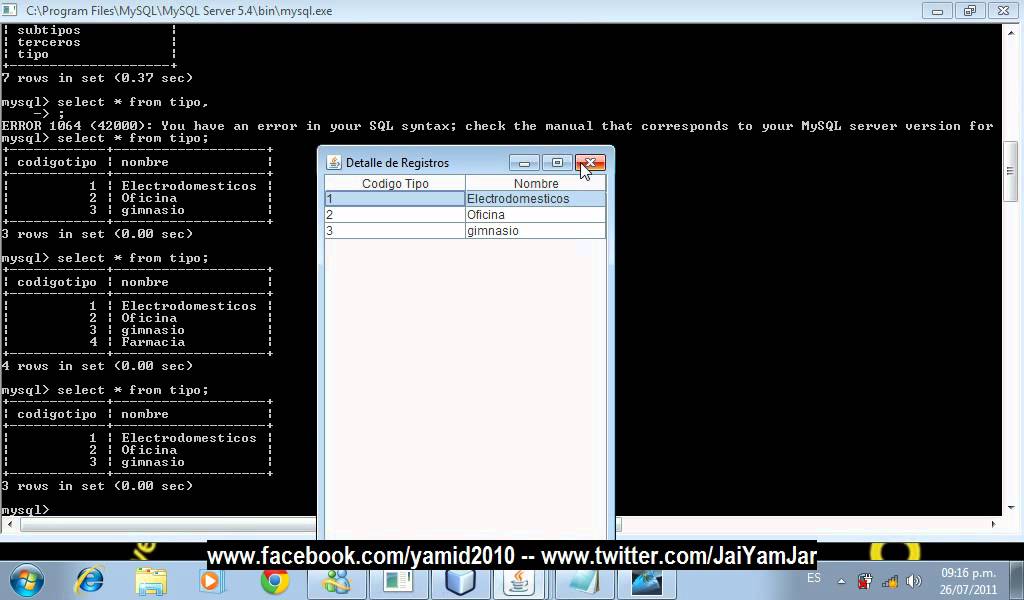 Programacion de bases de datos en Java y Mysql. Programa Sencillo - YouTube