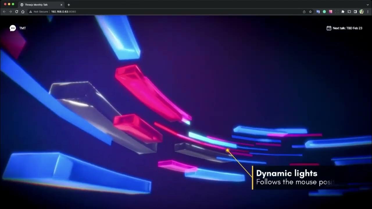 Three js Interactive Hero Section with lots of post processing - YouTube