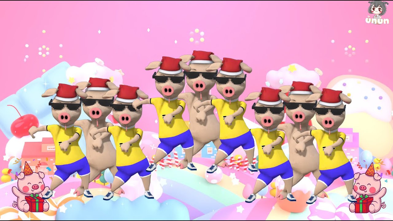 Đàn Heo Ủn Ỉn - Heo Nhảy Nhạc Dance Cực Đáng Yêu - Heo Vàng Hoạt Hình ...