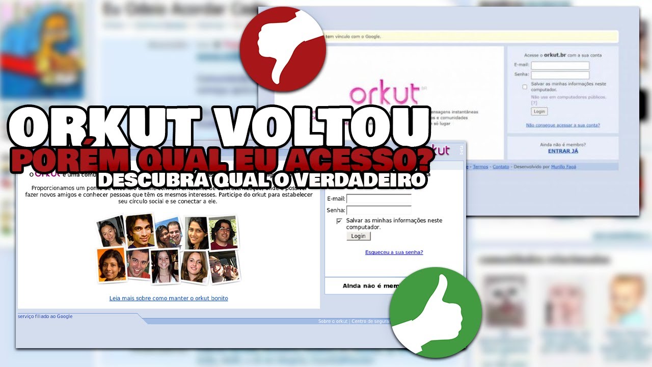Como acessar o ORKUT antigo! - YouTube