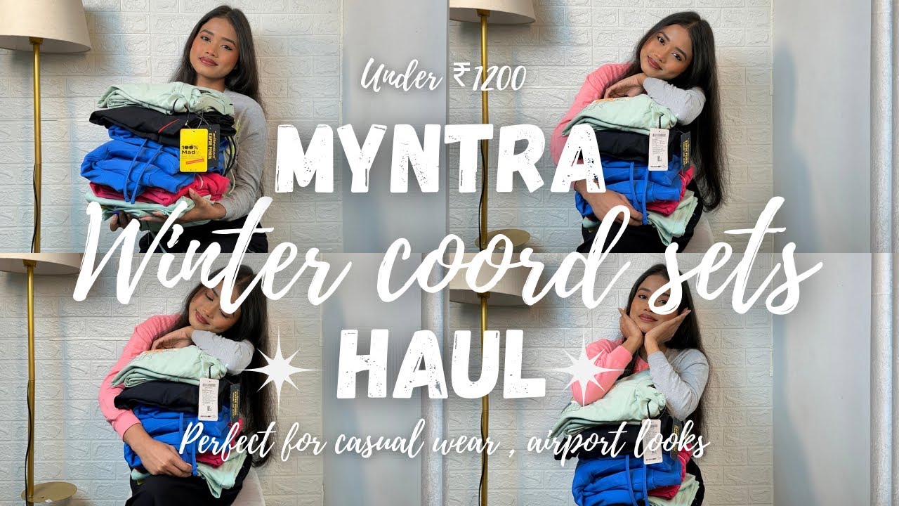 MYNTRA winter coords Haul ️Under ₹1200😵Winter coord sets haul🫶Perfect ...