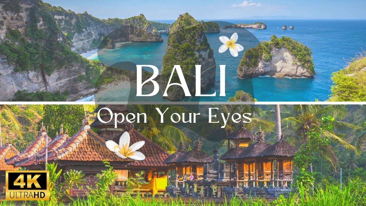 FLYING OVER BALI (4K UHD) - Relaxing Music Along With Beautiful Nature ...
