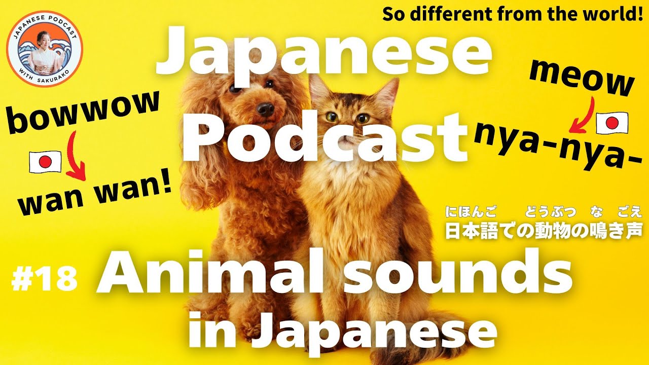 【Japanese Podcast】Animal sounds in Japanese|動物の鳴き声 JLPT:N5,N4,N3,N2 ...