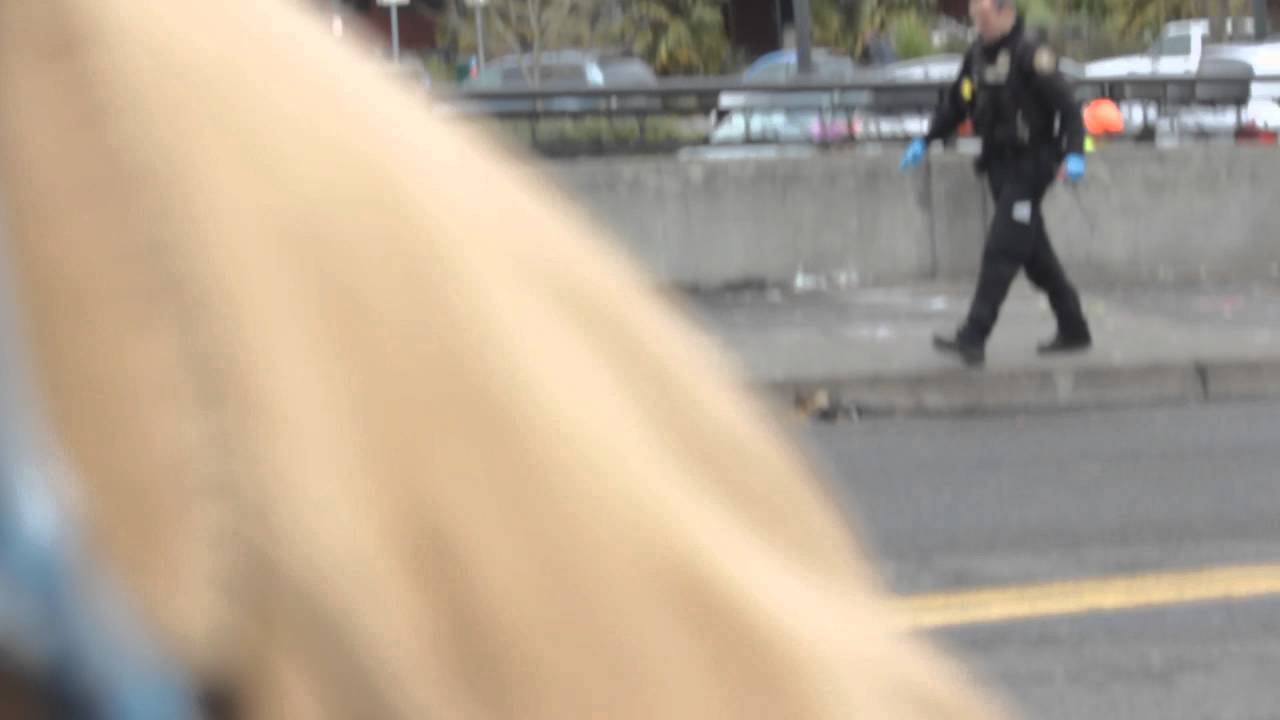 cops make homeless person move - YouTube