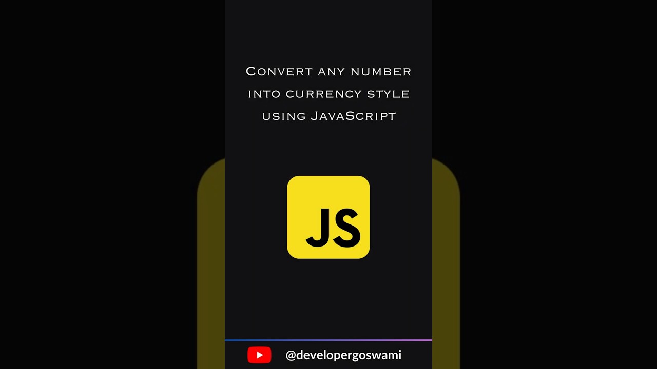 Convert Numbers To Currency In Seconds With ToLocaleString YouTube Convert Numbers To Currency In Seconds With ToLocaleString YouTube