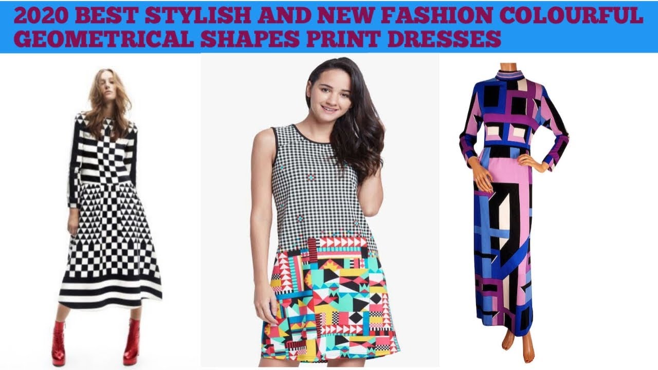 2020 BEST STYLISH AND NEW FASHION COLOURFUL GEOMETRICAL SHAPES PRINTS ...