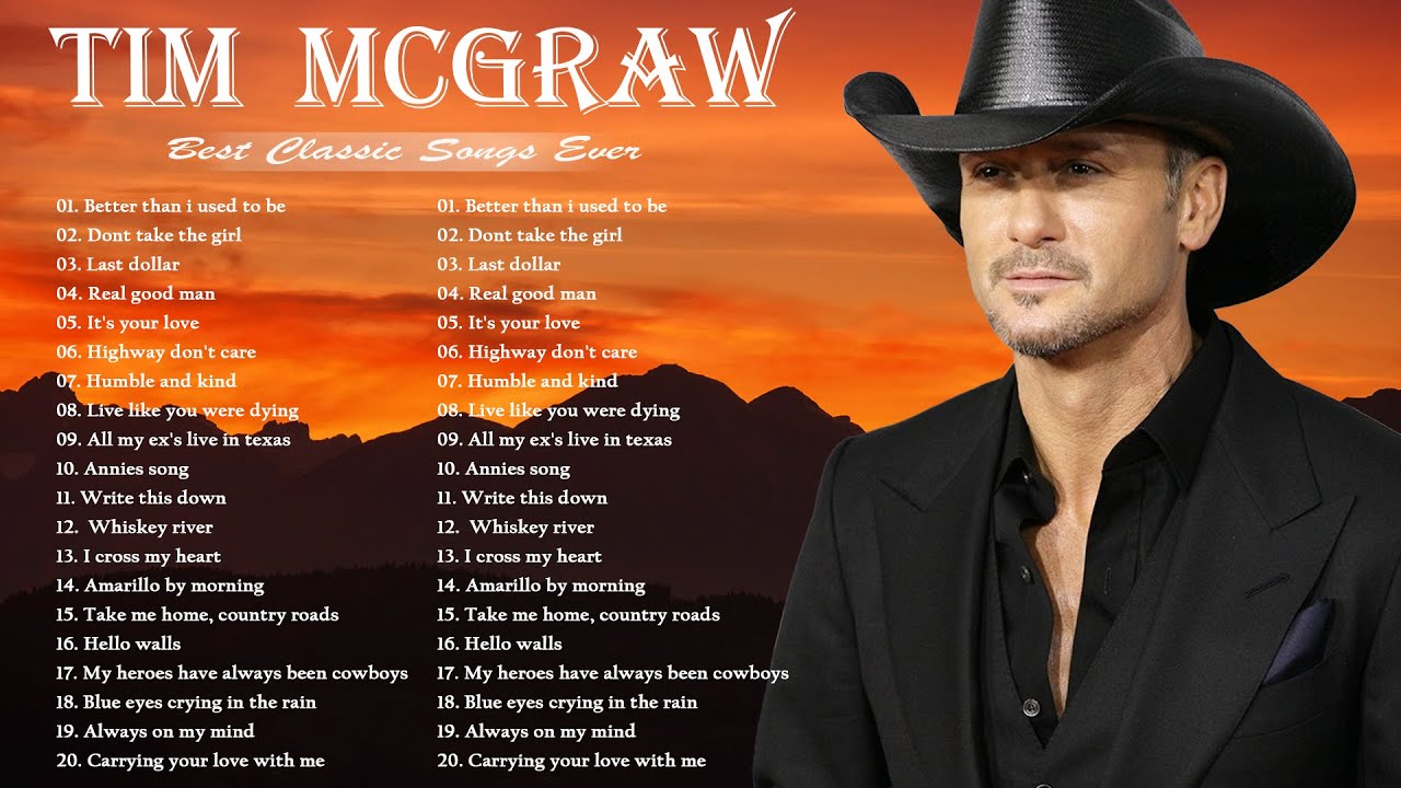 Tim Mcgraw Best Songs - Tim Mcgraw Best Classic Country Songs - Tim ...