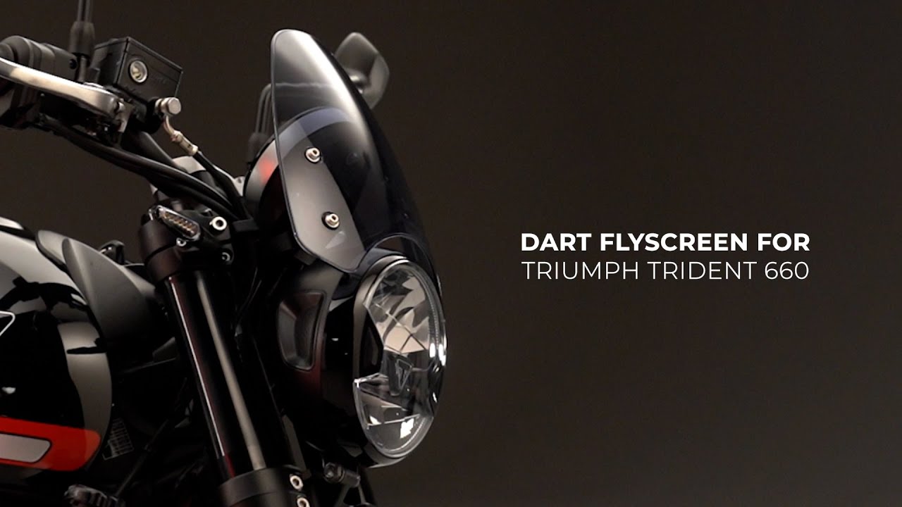Dart flyscreen for Triumph Trident 660 - YouTube