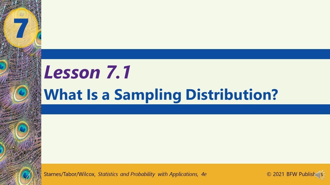 Honors Stats: 7.1 What is a Sampling Distribution - YouTube
