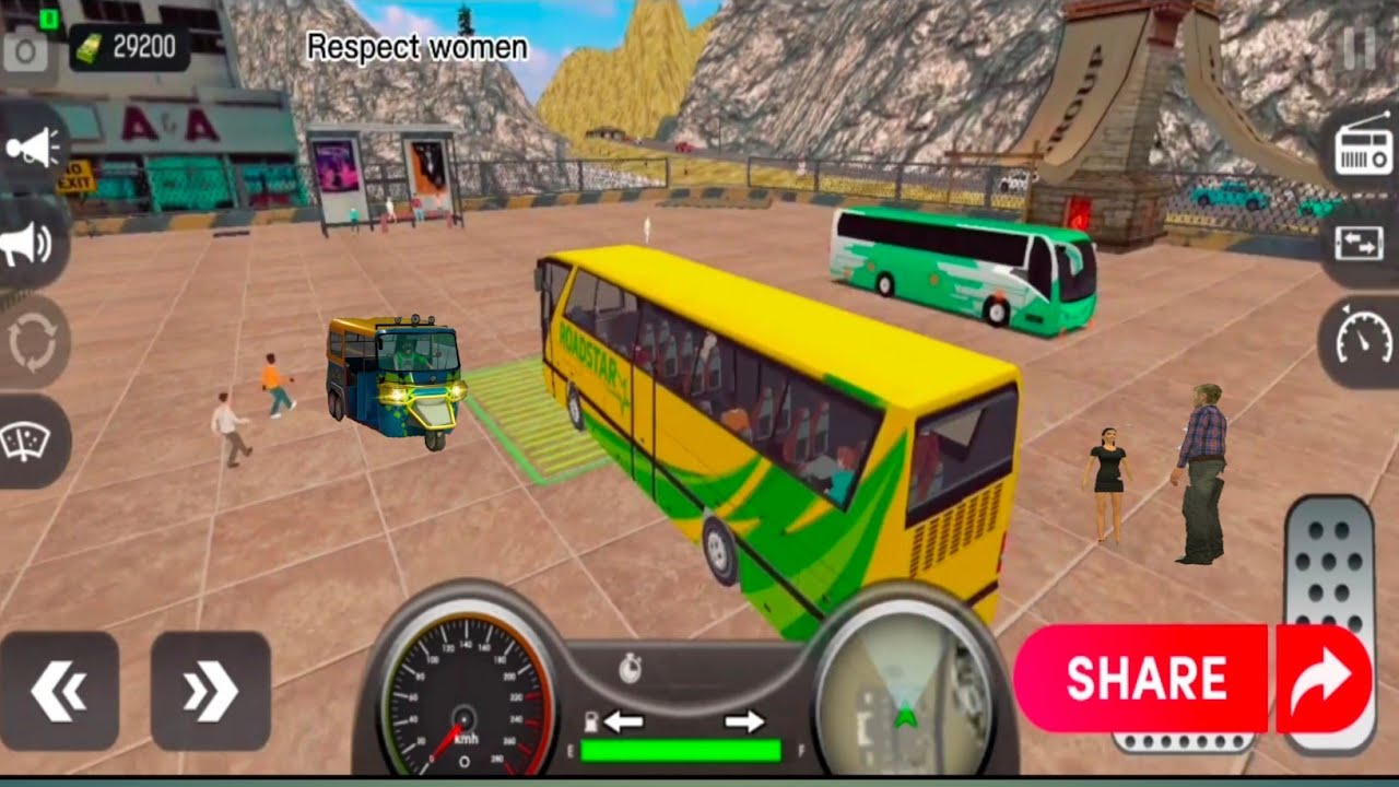 Bus simulator gameplay (2017) passenger bus pick up Dropped #gameplay # ...