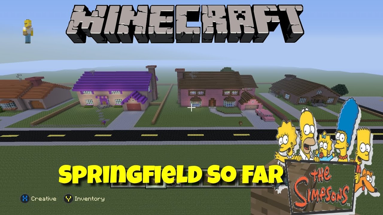 Minecraft Springfield Project - Springfield So Far - YouTube