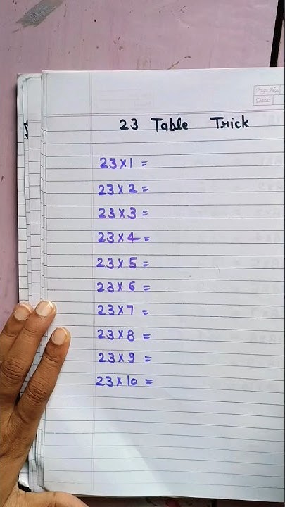 table of 23 #tabletrick #mathtrick #reasioning - YouTube