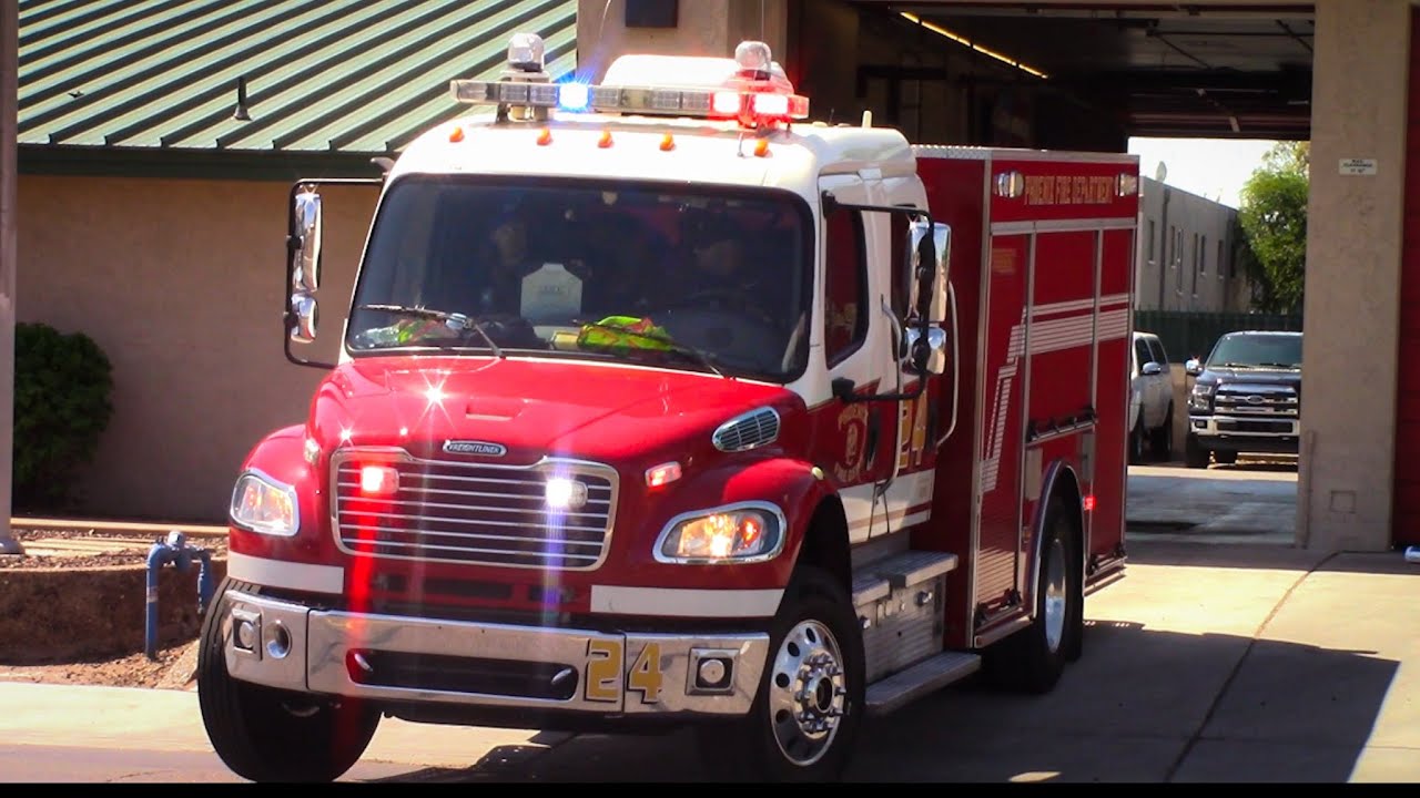 Phoenix Fire Dept. Ladder Tender 24 Responding - YouTube