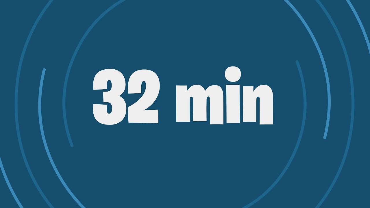 32 Minute Timer (Basic Blue) - YouTube