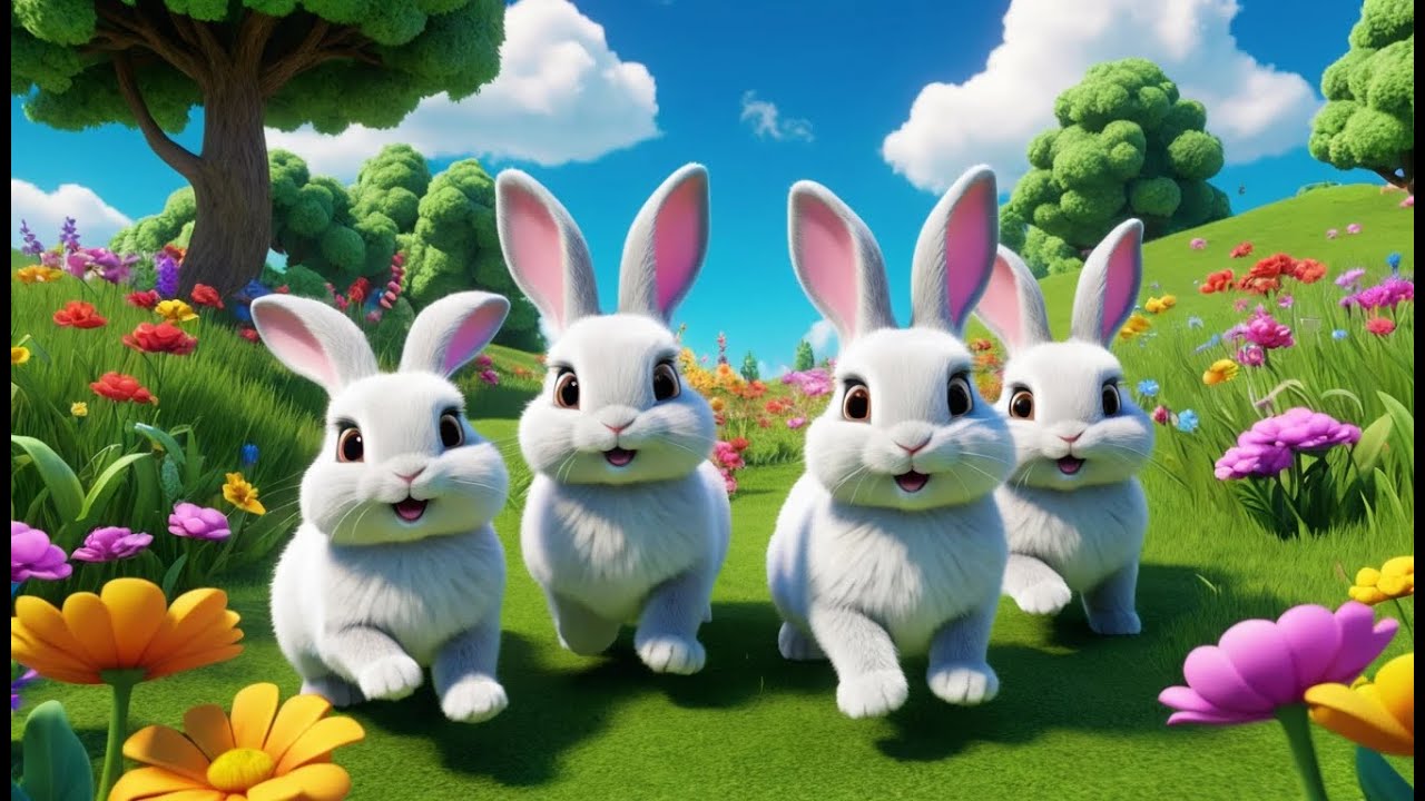 The Bunnies Go Hopping | Fun Bunny Song for Kids | Springtime Adventure ...
