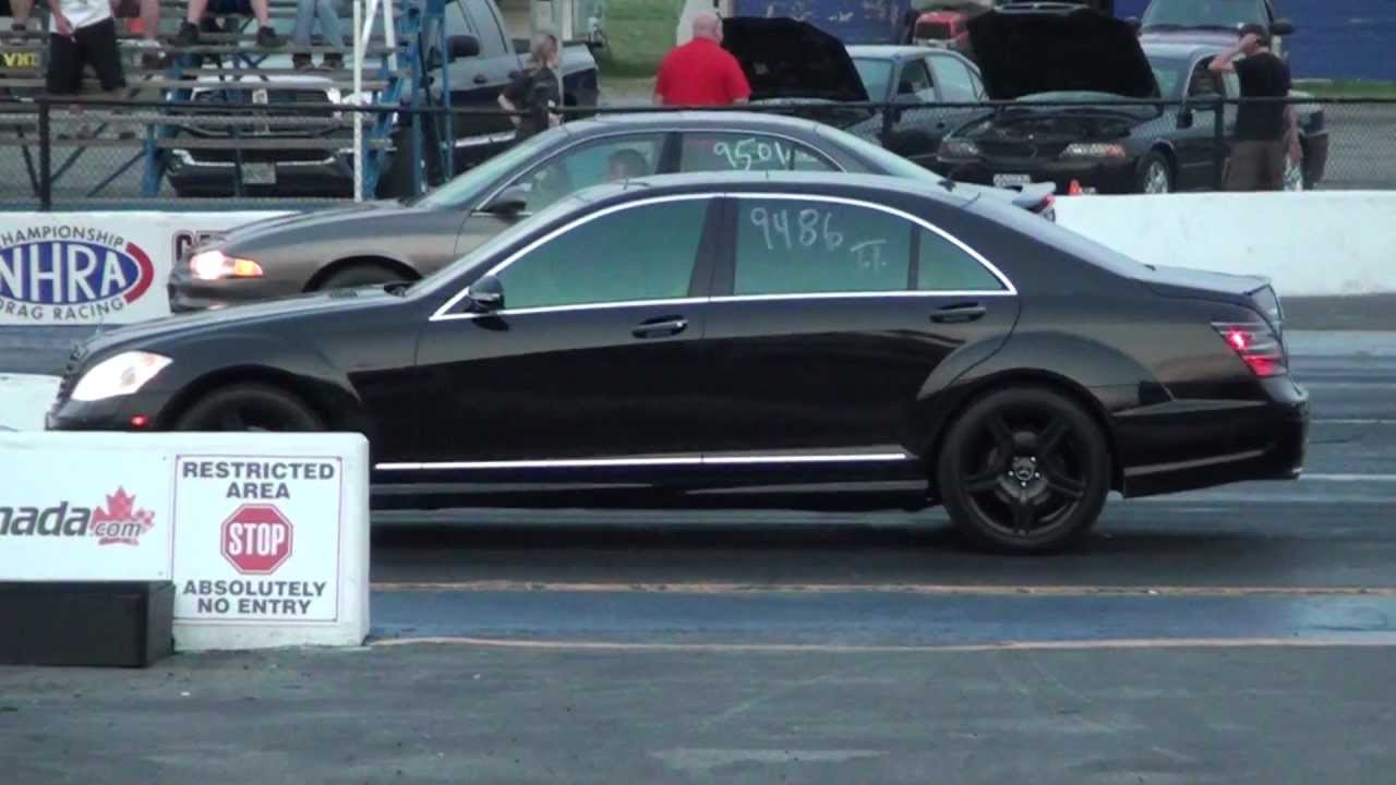 Mercedes Benz S550 Drag Racing - YouTube