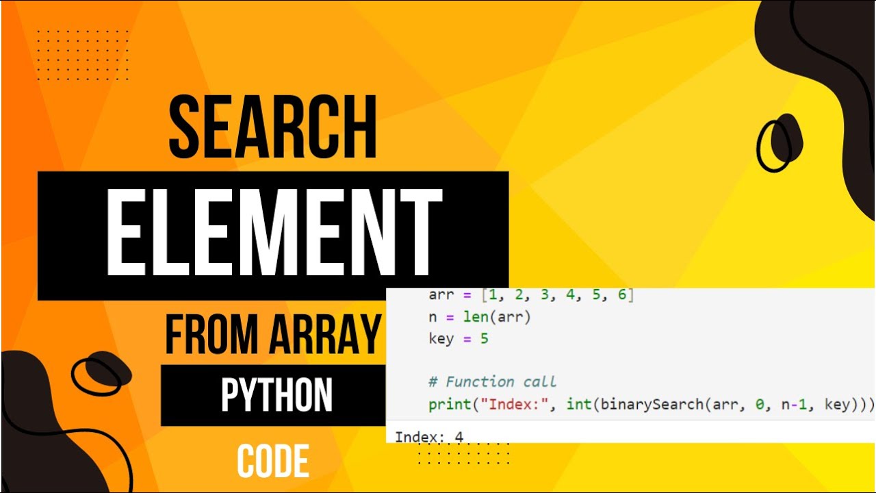 How to Search an element in Array in Python / Search Array Element ...