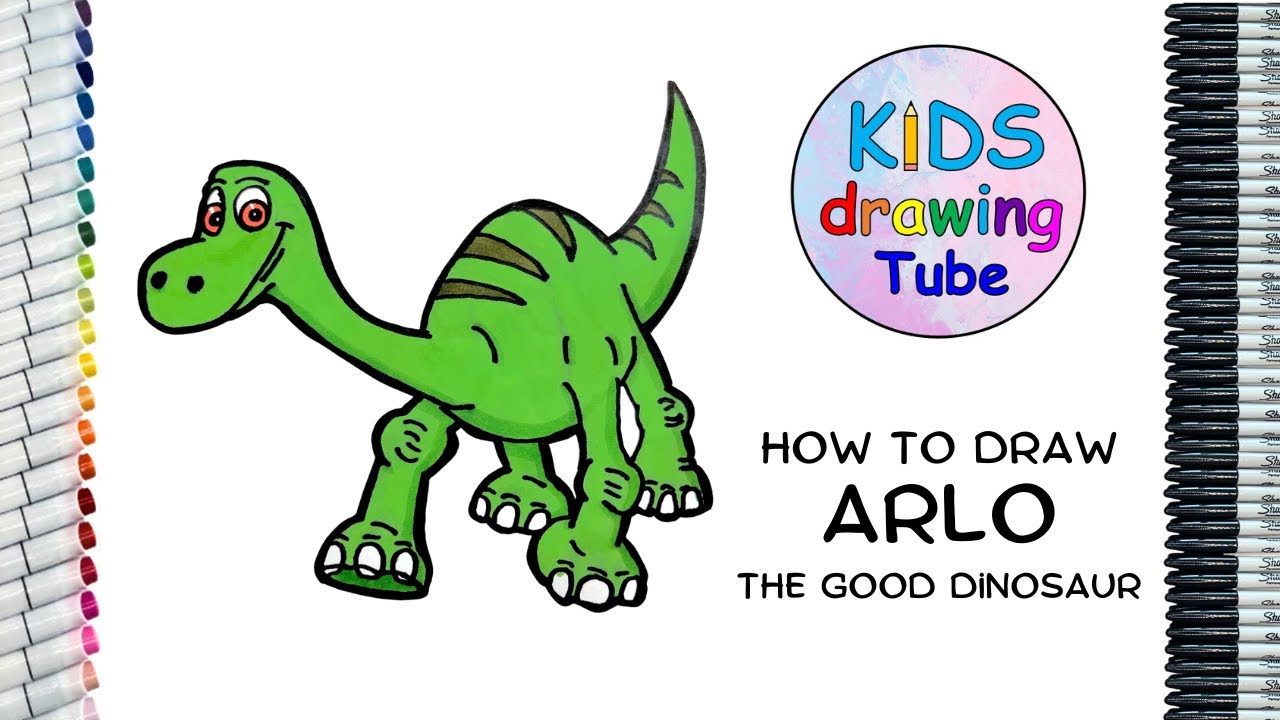 How to draw Arlo | The Good Dinosaur - Easy - YouTube