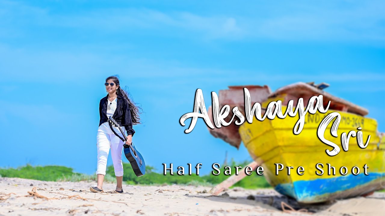 Akshaya Sri Half Saree Pre Shoot - YouTube