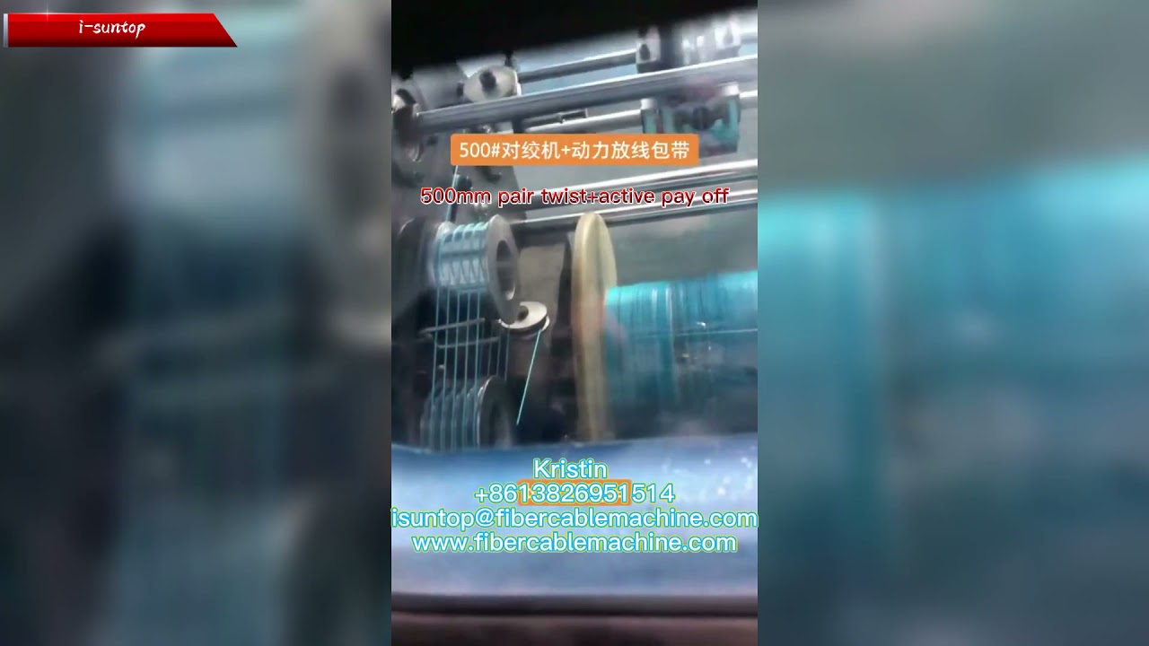 500mm pair twist+back twist machine for Lan cable - YouTube