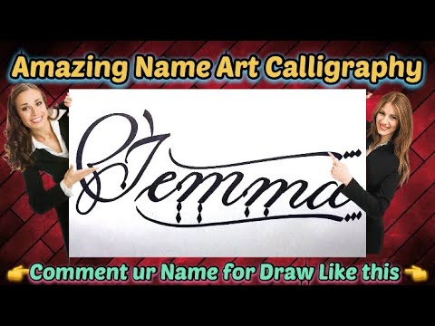 Jemma Name Signature Calligraphy Status | How to improve Cursive ...