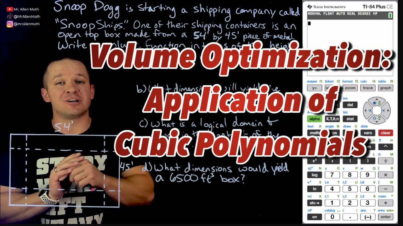 Application of Cubic Polynomials: Volume Optimization, Open Top Box ...