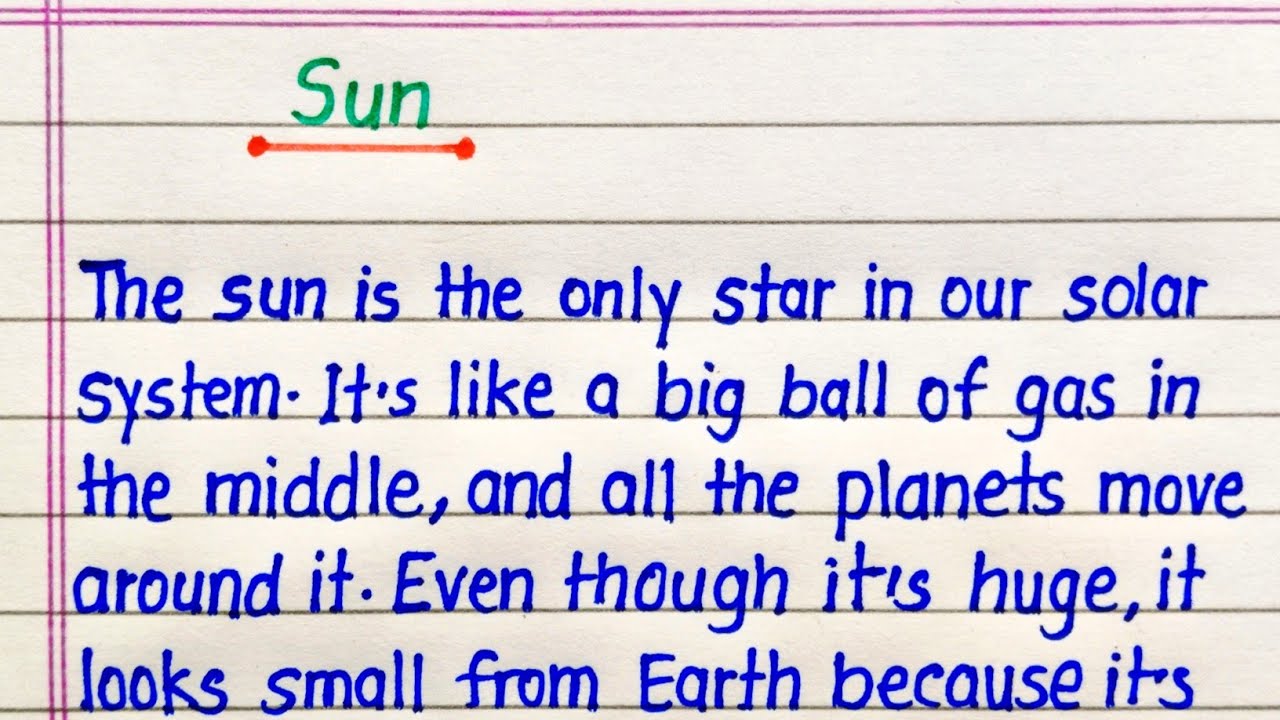 Sun Essay Writing in English || The Sun Essay in English || Essay on ...