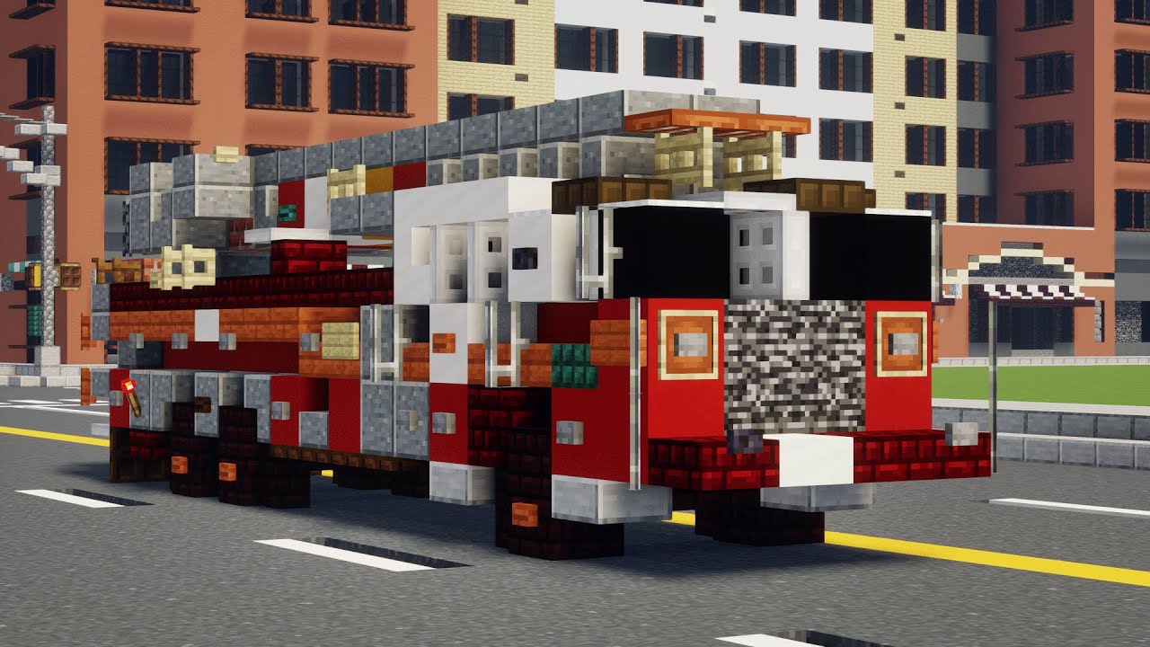 Minecraft NYC FDNY Ladder Fire Truck Tutorial - YouTube