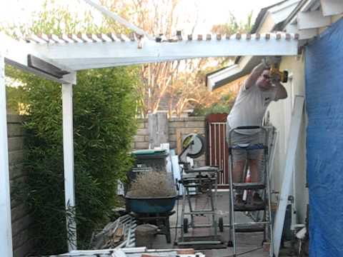 Tearing off the pergola: Part 2 - YouTube