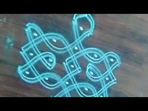 Double line rangoli - YouTube