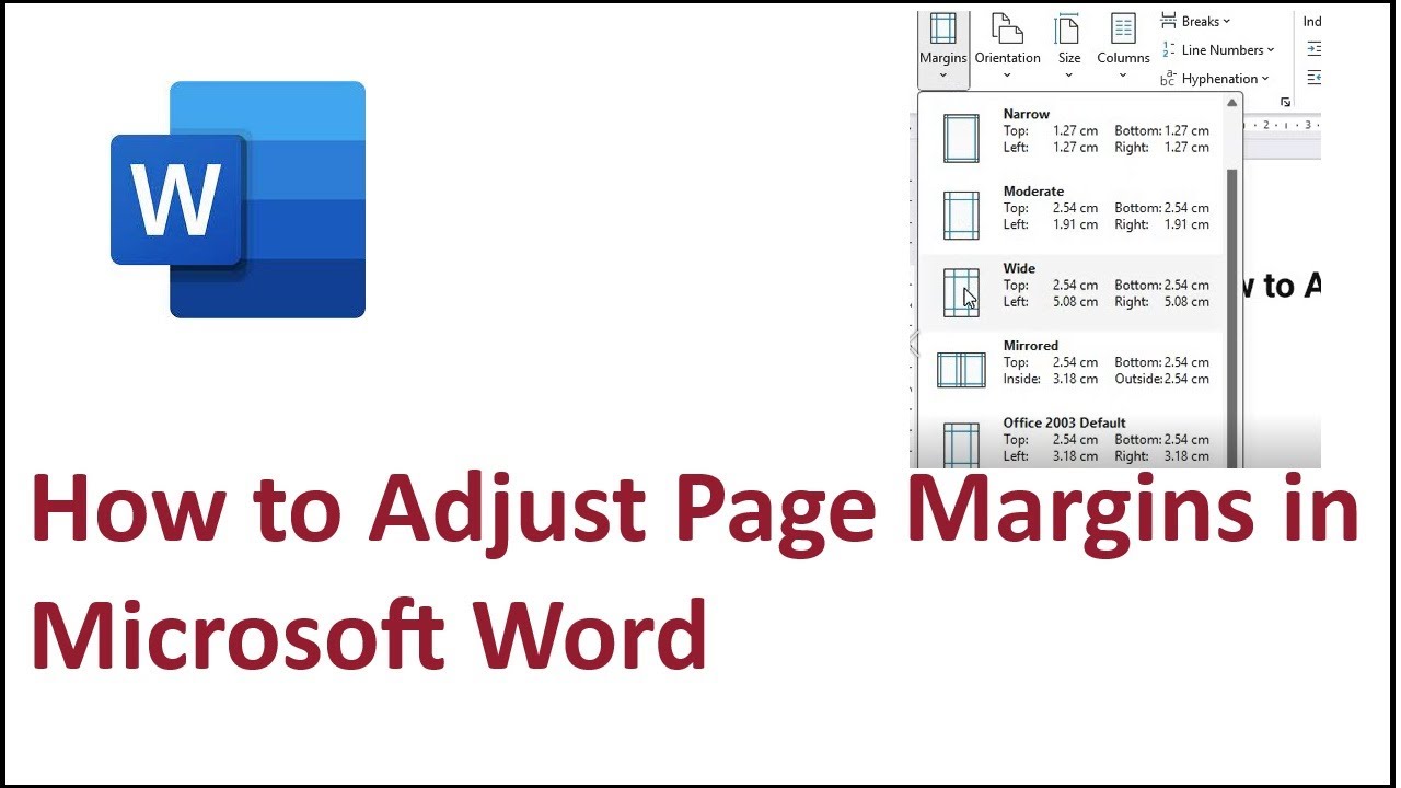 How to Adjust Page Margins in Microsoft Word 2024 - YouTube