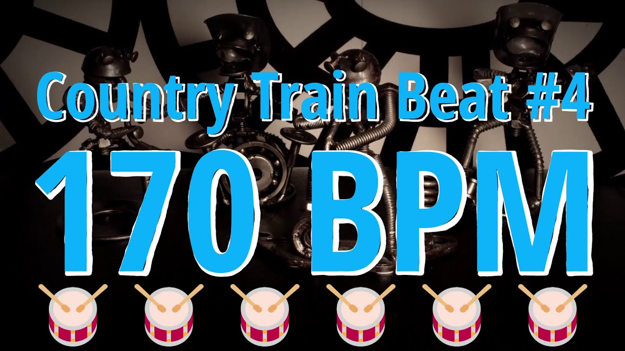 170 BPM - Country Train Beat #4 - 4/4 #DrumBeat - #DrumTrack - # ...