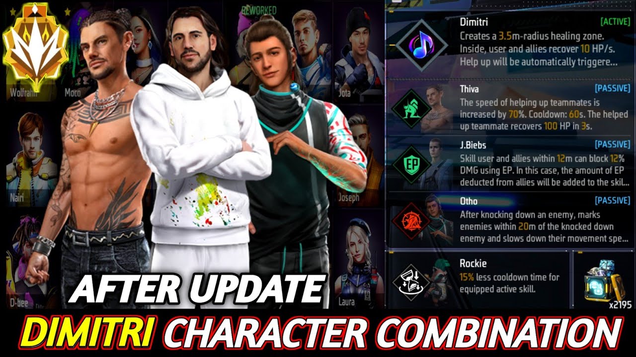 DIMITRI CHARACTER COMBINATION AFTER OB40 UPDATE || Dimitri character ...
