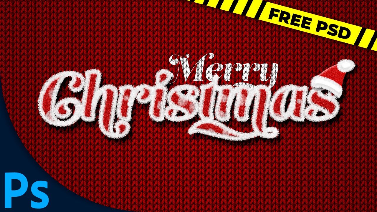 CHRISTMAS PHOTOSHOP TEXT EFFECTS + FREE PSD - YouTube