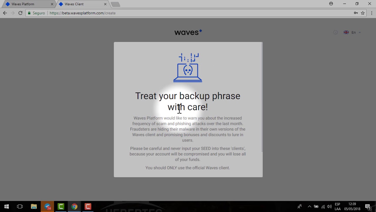 como crear una cuenta en WAVES DEX - YouTube