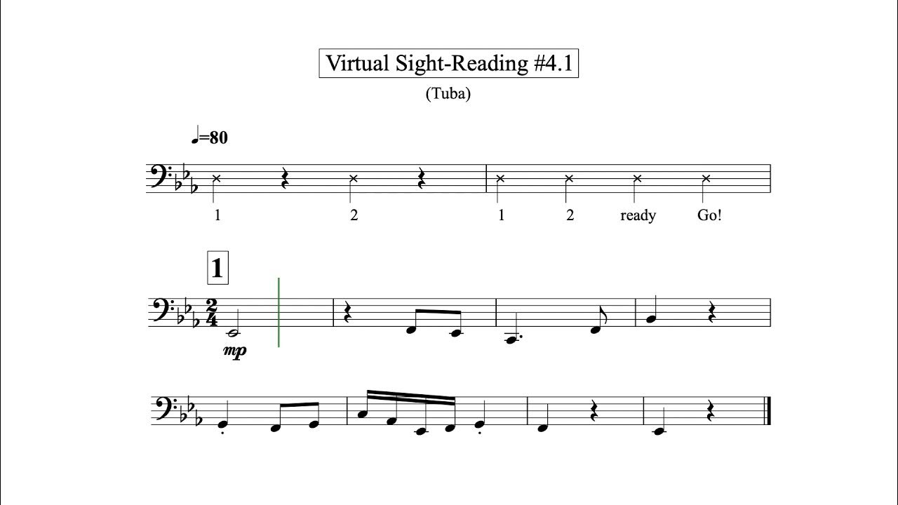 Virtual Sight Reading Level 4.1 (Tuba) - YouTube