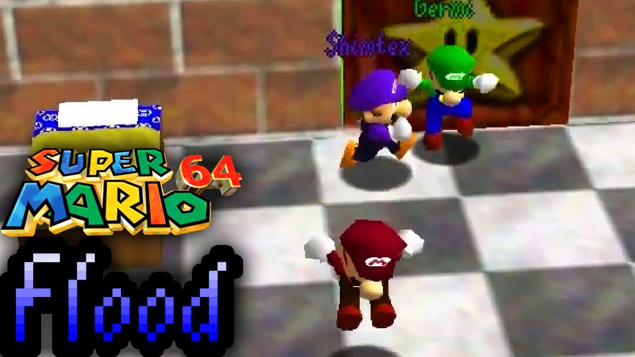 Super Mario 64 The Green Stars: Flood - Castle (5 Player) - YouTube