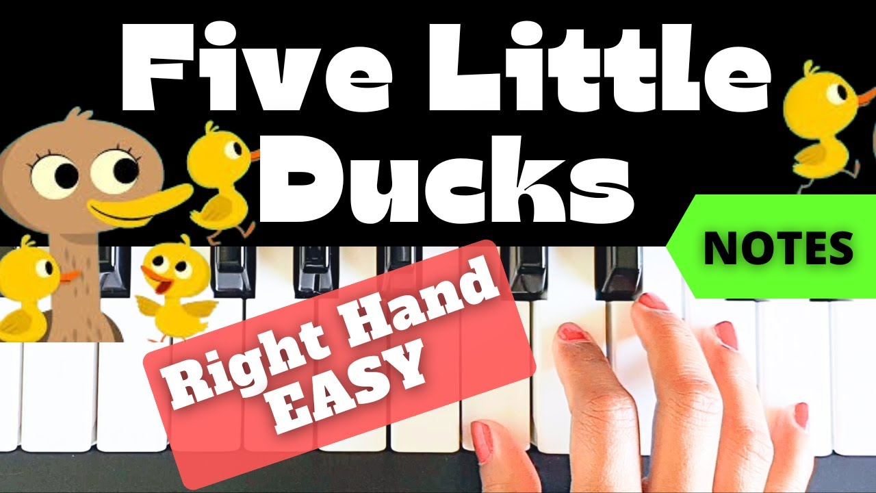 Learn to Play Five Little Ducks Beginner song on Piano | Right Hand ...