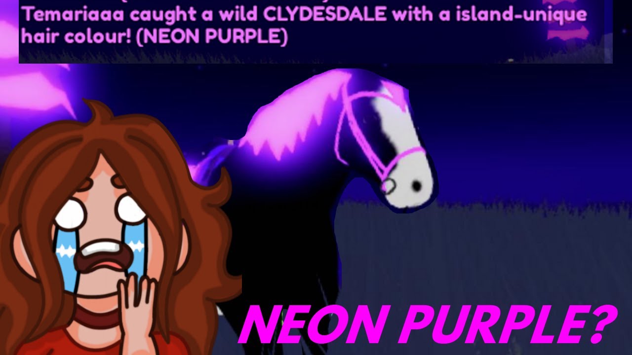 Temariaaa catches a NEON PURPLE Clyde in Wild Horse Islands on Roblox ...
