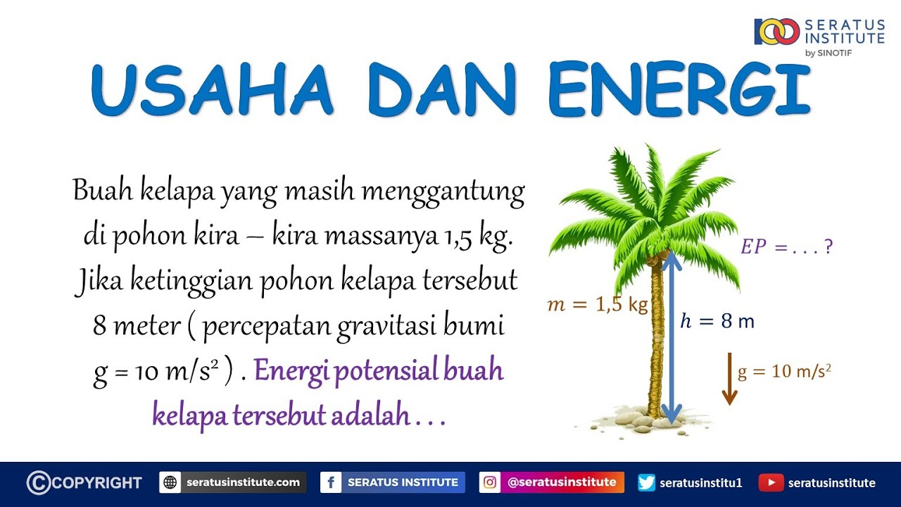 Usaha dan Energi - Soal 25 Energi potensial buah kelapa - YouTube
