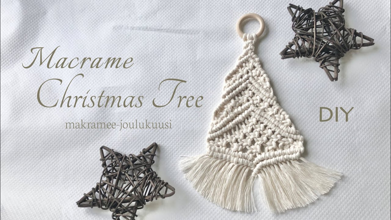 DIY Easy: Macrame Christmas Tree Tutorial • Ohje: pieni makramee ...