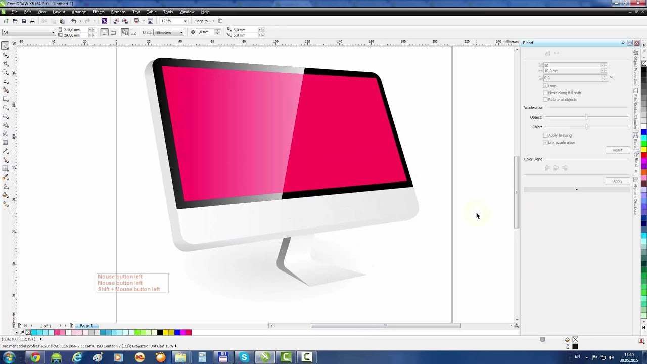 CorelDRAW Example: Computer Display - YouTube