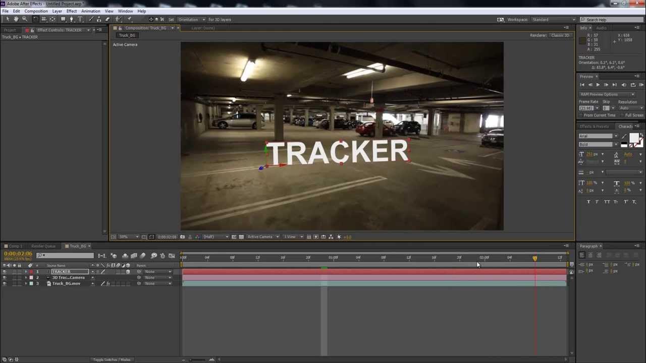 After Effects Track text in moving footage - YouTube