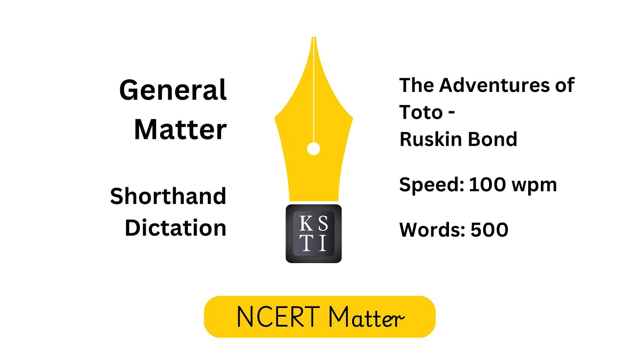 General Matter Shorthand Dictation 100 wpm: NCERT Matter - The ...