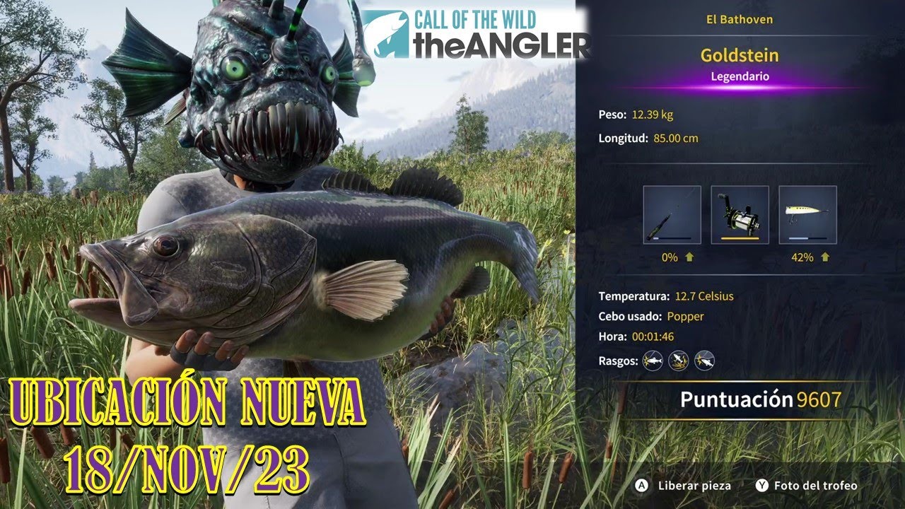 CALL OF THE WILD the ANGLER - 18/NOV/23 CÓMO PESCAR AL "GOLDSTEIN" :PEZ ...