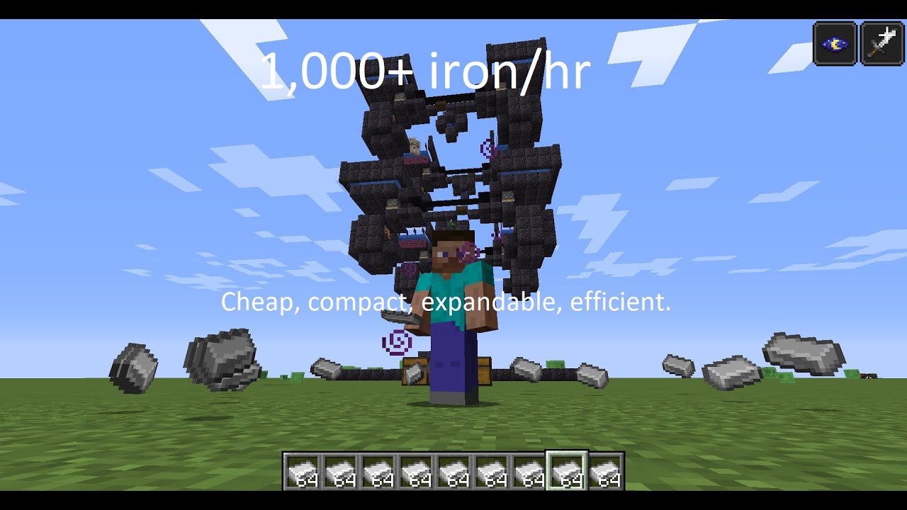 Minecraft 1.16 Java Edition Iron Farm Tutorial 1000+ Iron/hr - YouTube