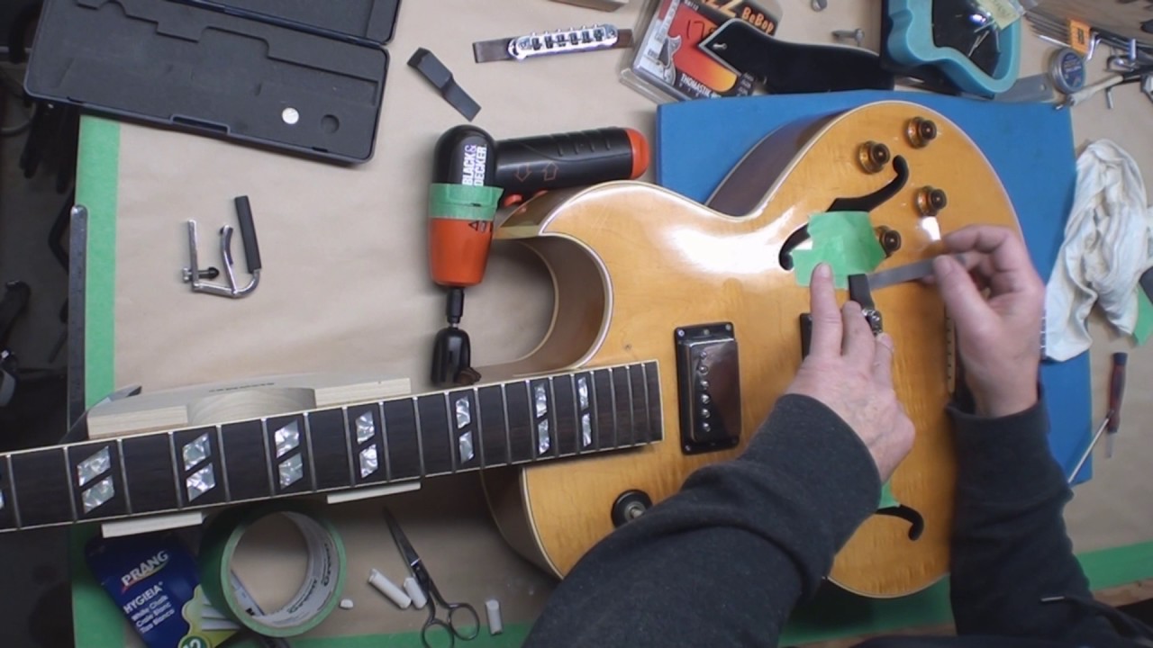 Gibson ES175 Gets a New Bridge - YouTube