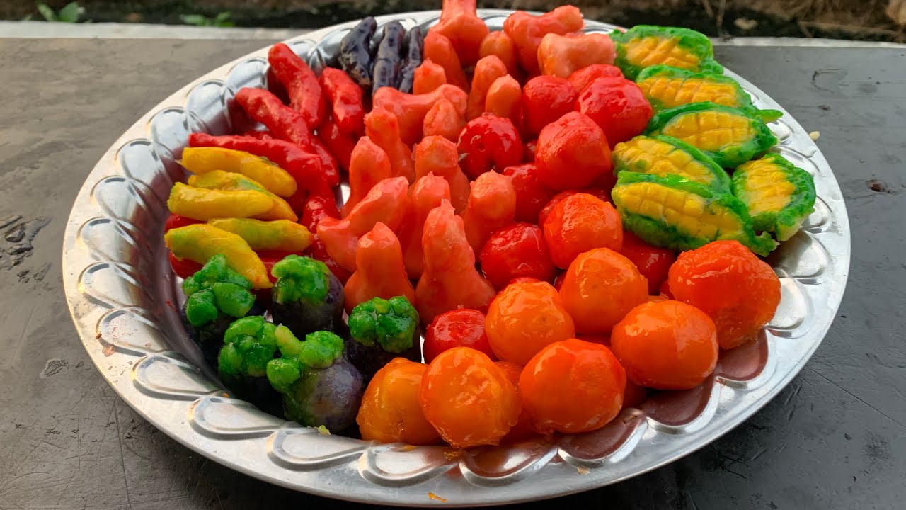 Kuih Thailand Mini Buah- Kuih Kacang Hijau - Luckchup Mung Bean - Look ...