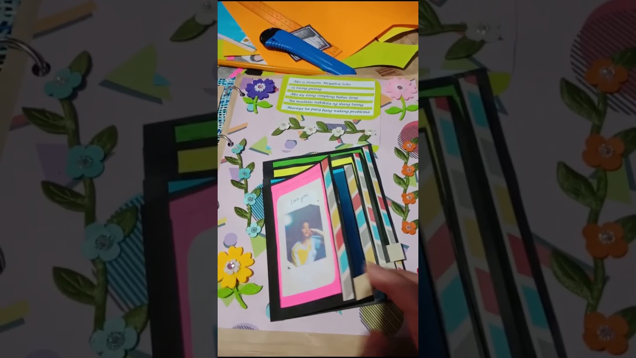 scrapbook school project for beginner - YouTube